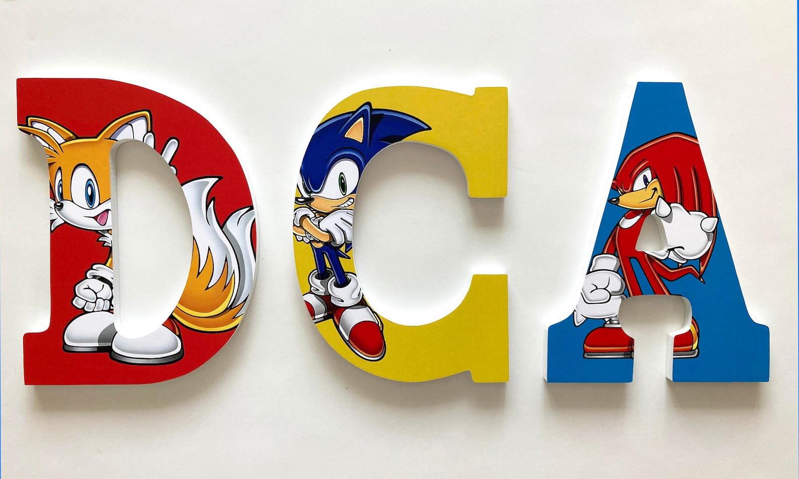 Sonic the Hedgehog Wooden Letters Boy or Girl Bedroom | Etsy Canada