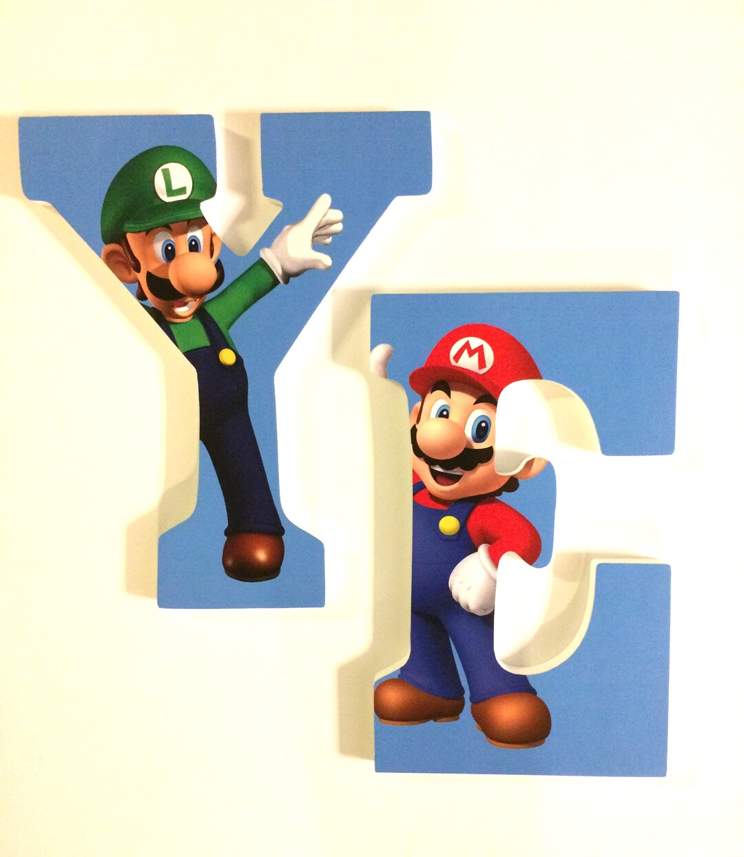 Super Mario/mario Brothers Custom Wooden Letters, Boy or Girl Bedroom ...