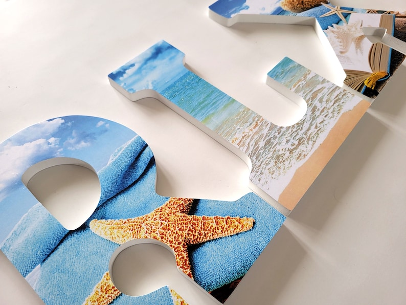 Beach Wooden Letters, Custom, Ocean Theme, Under the Sea Letters ...