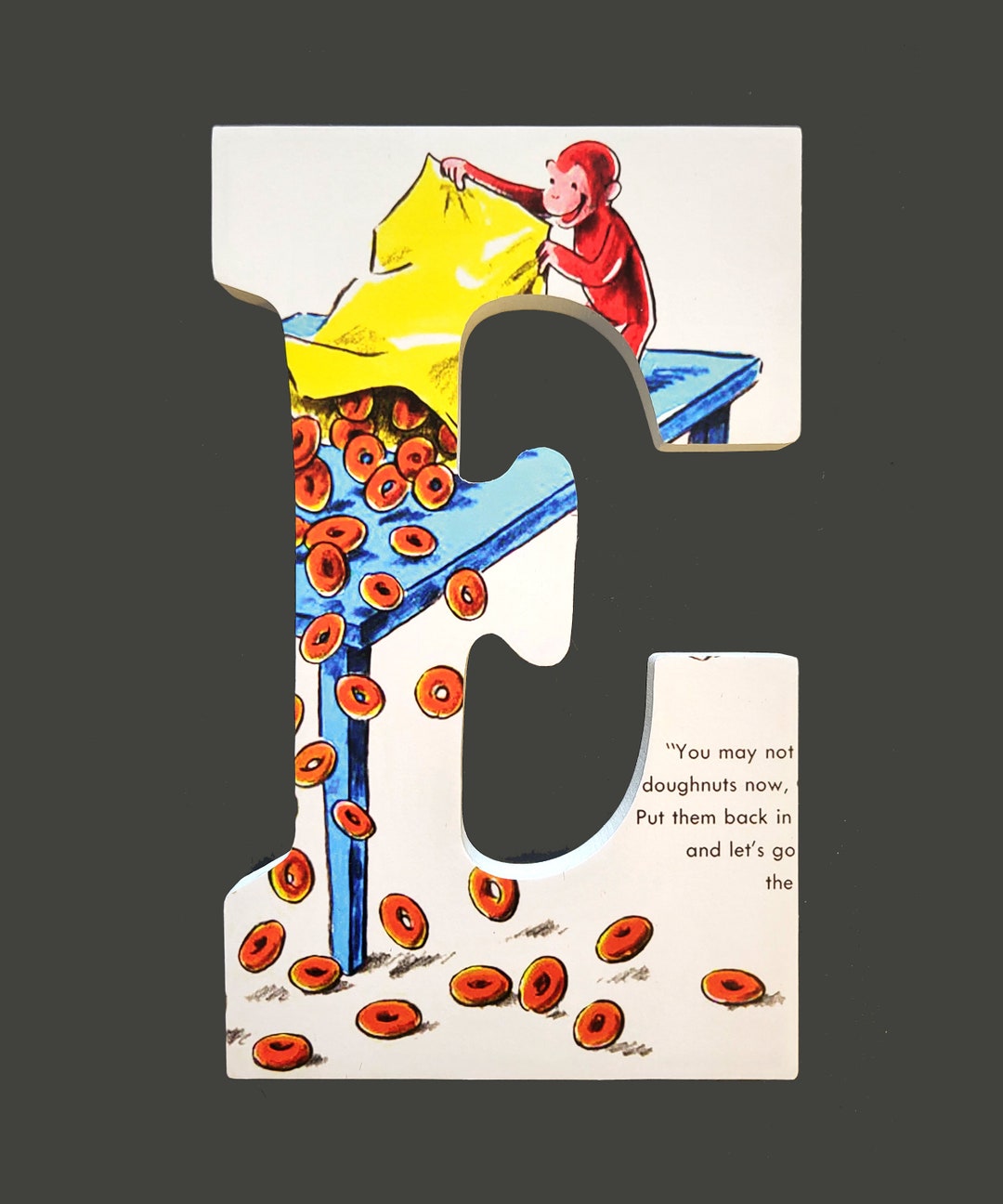 Curious George Wooden Letters, Custom, Boy Girl Kid Bedroom, Children's ...