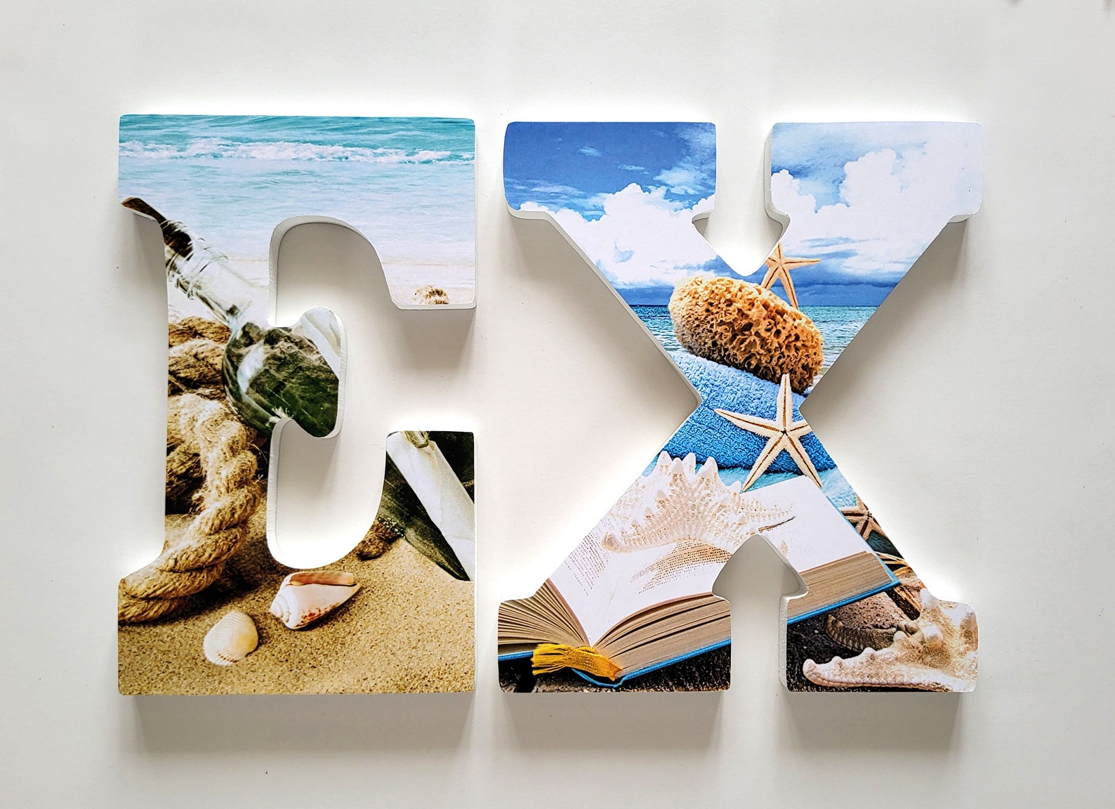 Beach Wooden Letters, Custom, Ocean Theme, Under the Sea Letters ...