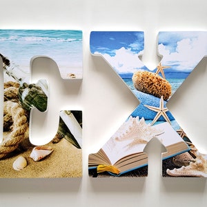 Beach Wooden Letters, Custom, Ocean Theme, Under the Sea Letters ...
