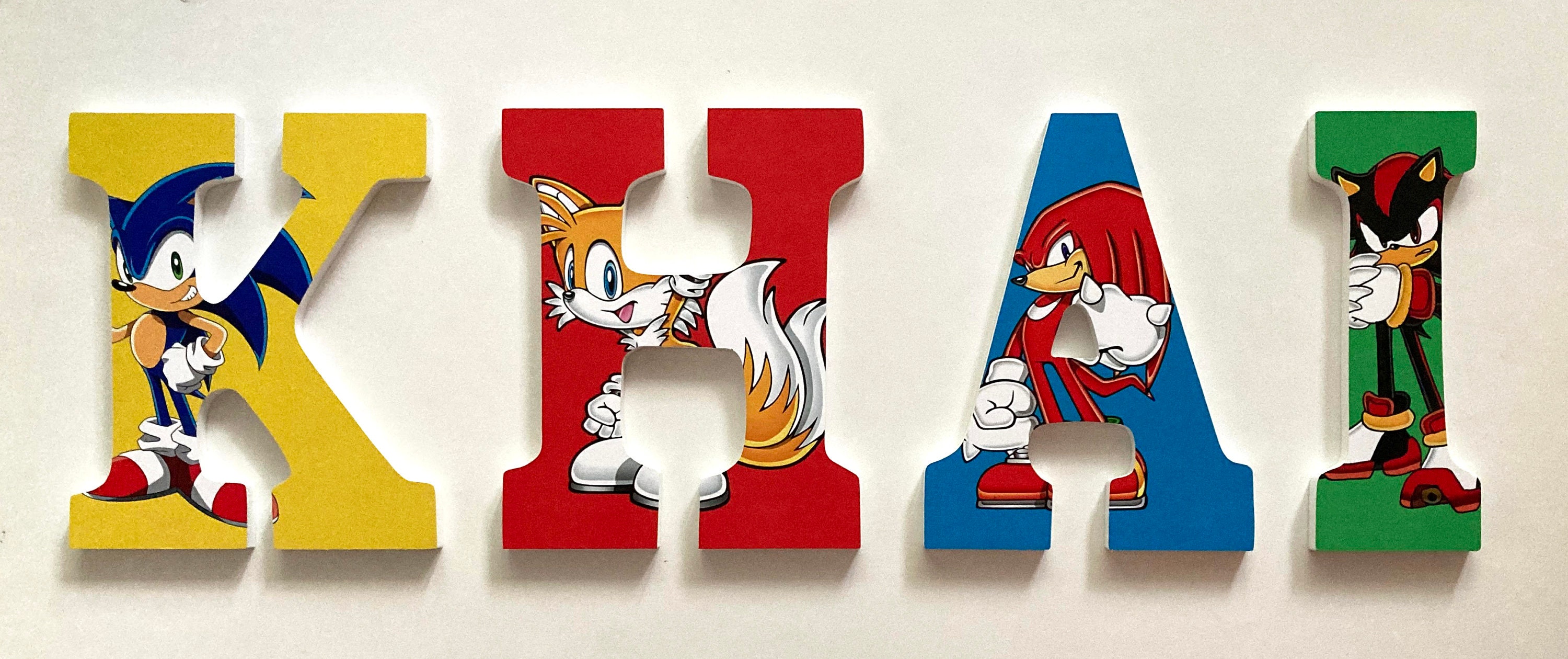 Sonic the Hedgehog Wooden Letters Boy or Girl Bedroom - Etsy Canada