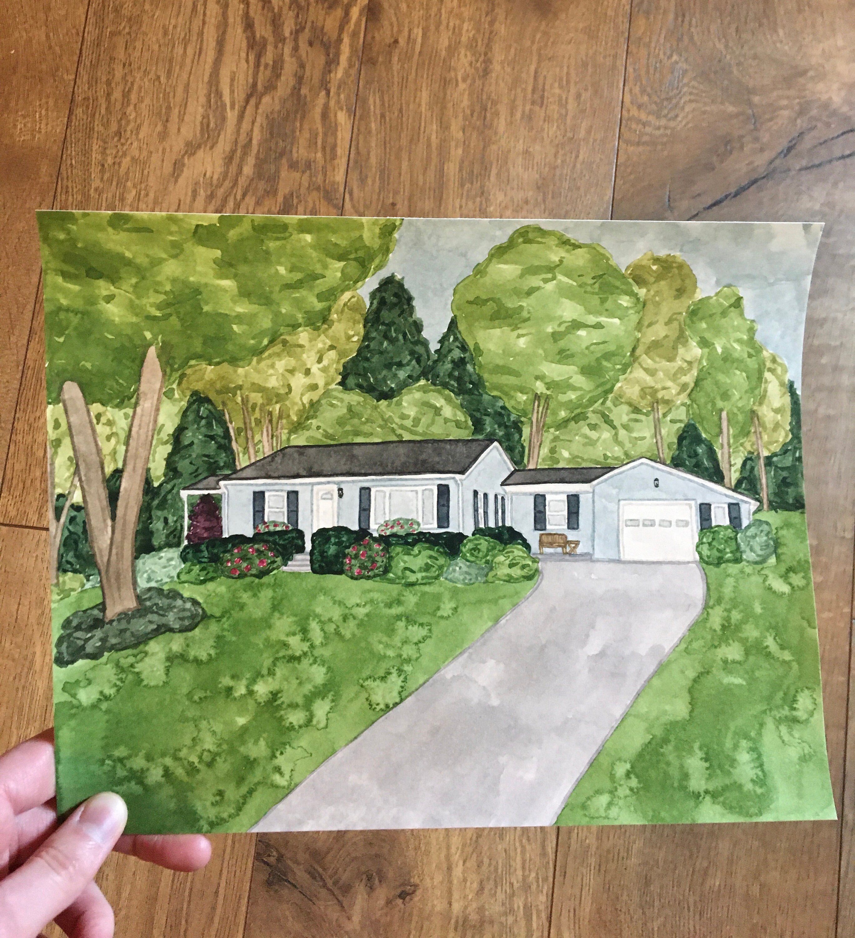 Custom Home Portrait - Etsy