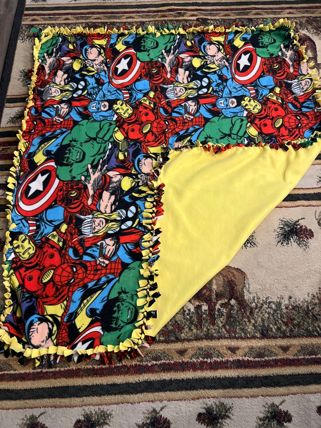Marvel Handmade Fleece Blanket Throw - Etsy