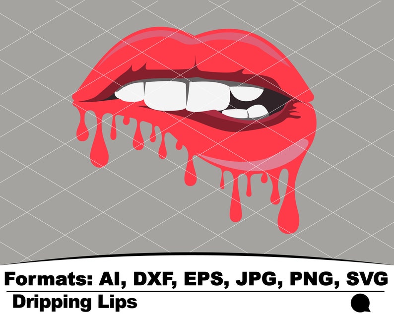 Dripping Lip Svg Regular Red, Svg Designs, T-shirt Design, Halloween ...