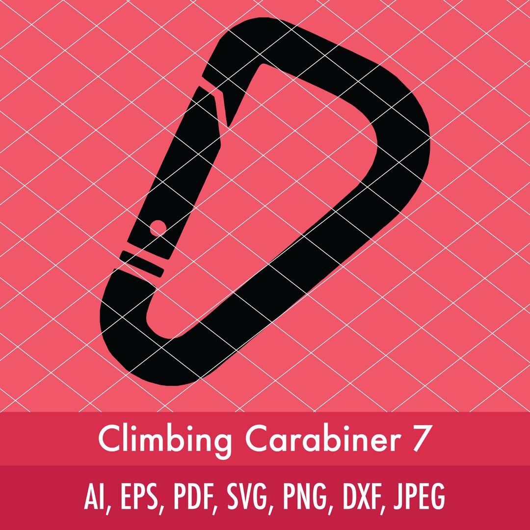 Carabiner Svg Single, Climbing Svg, Svg Bundle, Rock Climbing Gift ...