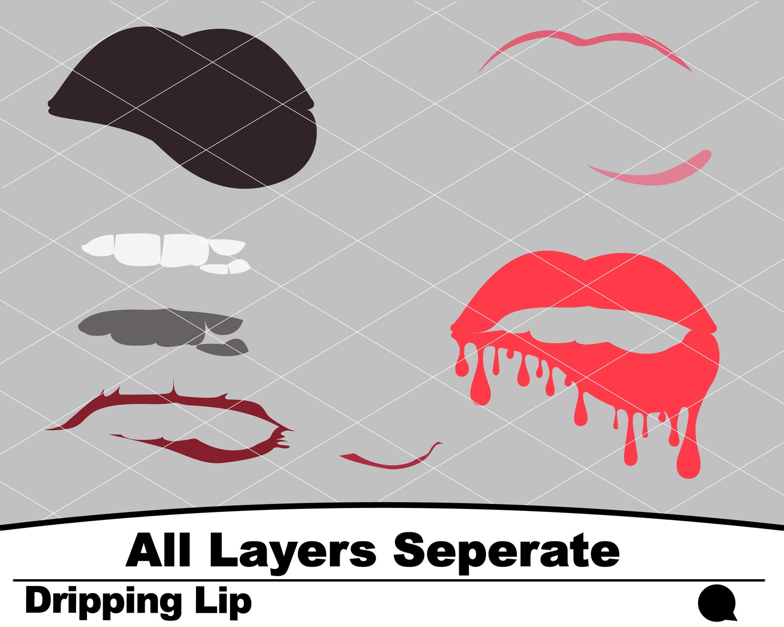 Dripping Lip Svg Regular Red Svg Designs T-Shirt Design | Etsy