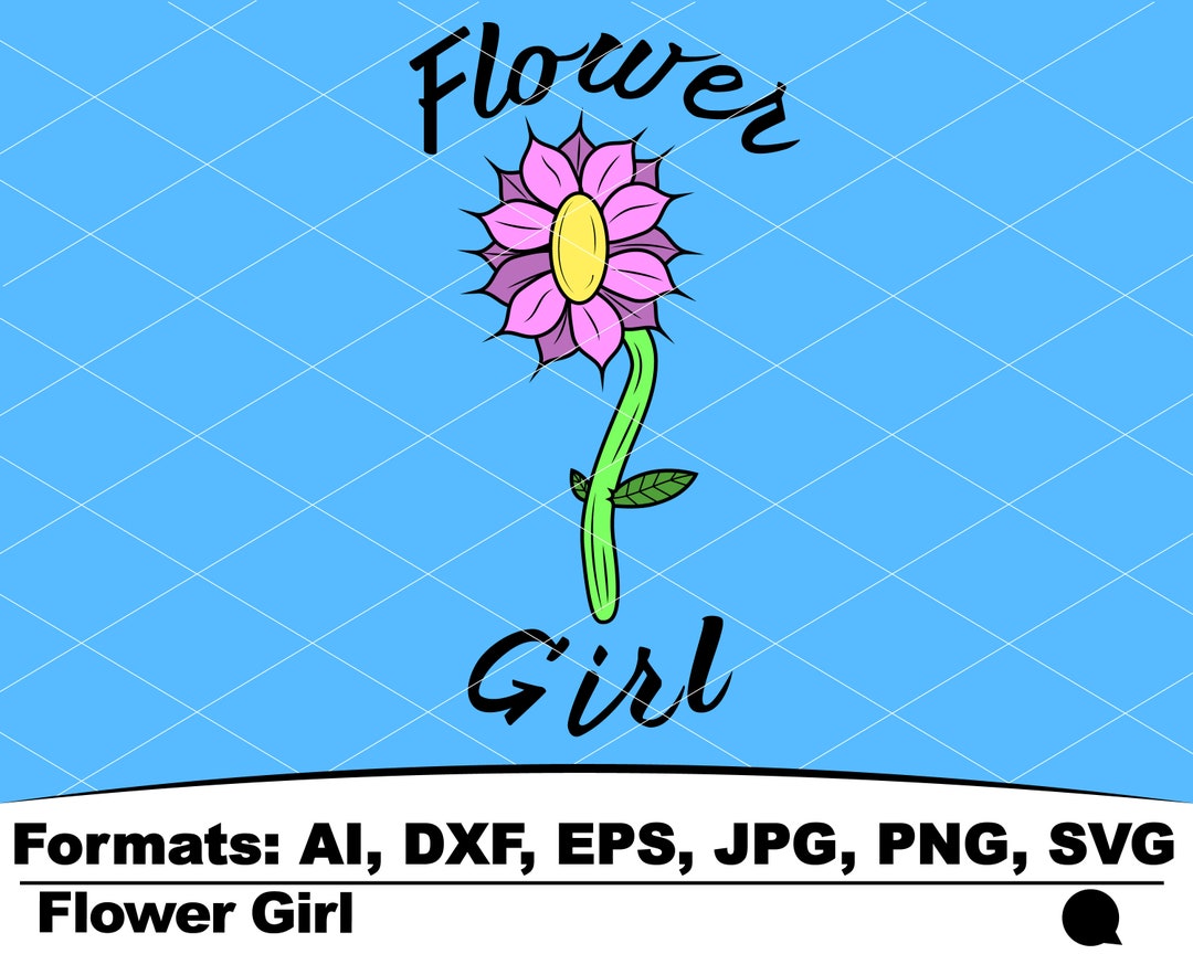 Flower Girl Svg, Summer Svg, Mothers Day Gift Svg, Rose Svg, Silhouette ...