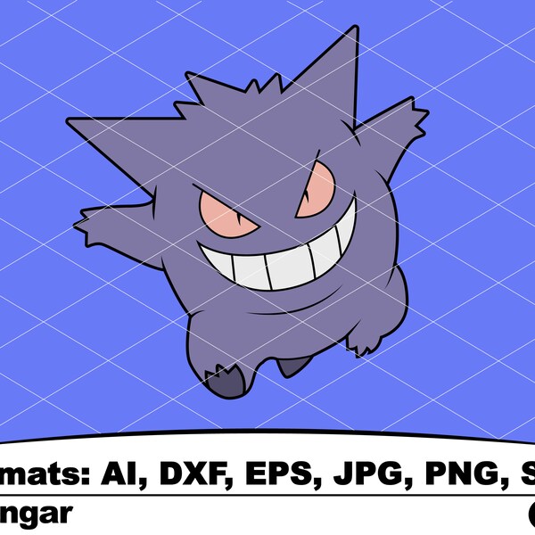 Gengar Svg - Etsy