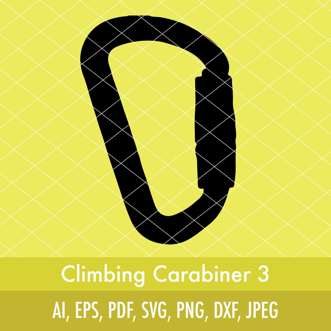 Carabiner Svg Single, Climbing Svg, Svg Bundle, Rock Climbing Gift ...