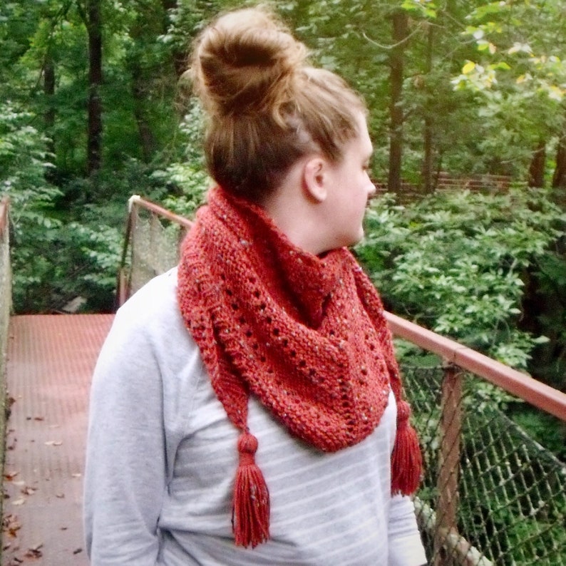 PATTERN KNITTING - Crunchy Leaves Shawl Top Down Garter Tab Shawl ...