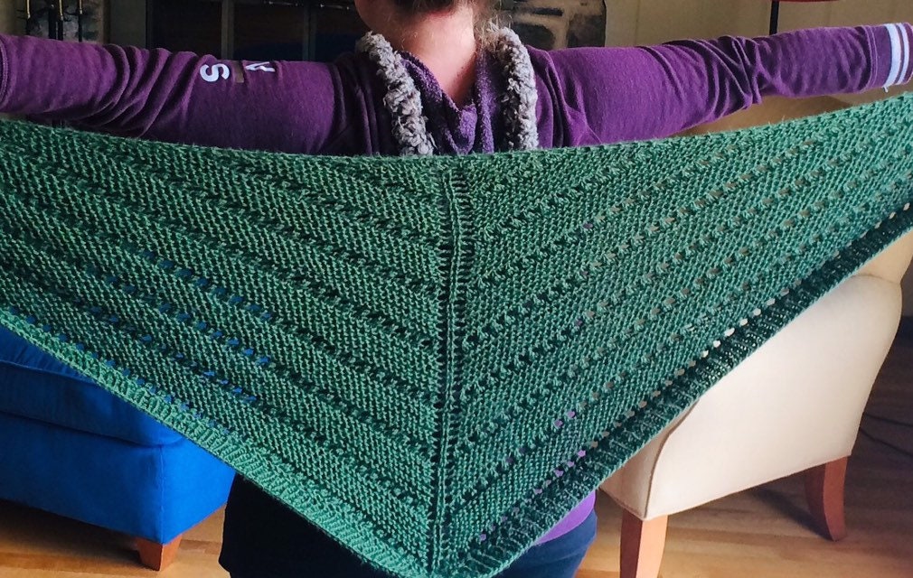 PATTERN KNITTING - Crunchy Leaves Shawl Top Down Garter Tab Shawl ...