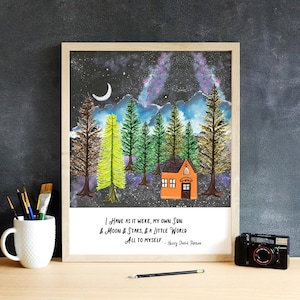 Henry David Thoreau Art Print Thoreau Quote Poster Woods - Etsy Canada