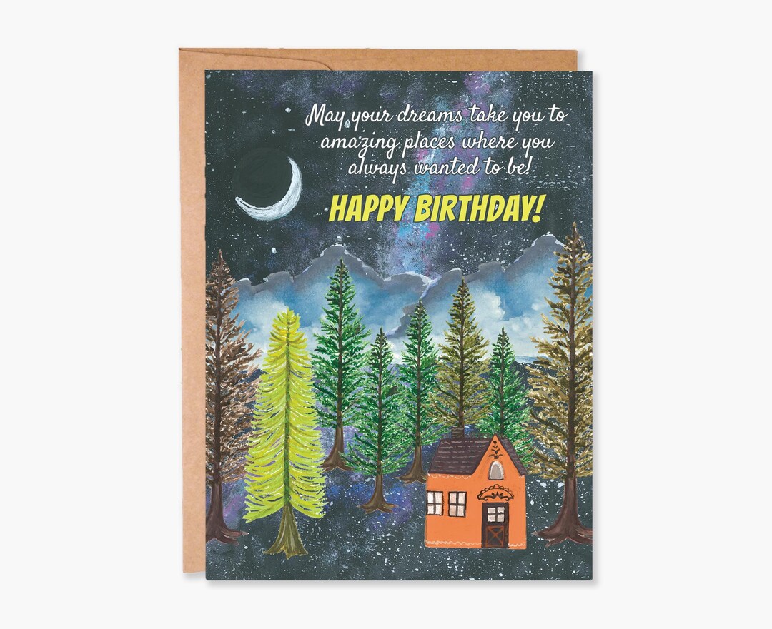 Birthday Cards Nature Lovers, Magical Adventure Mountain Birthday Card ...