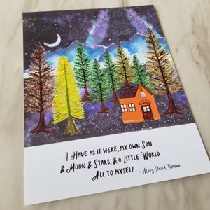 Henry David Thoreau Art Print, Thoreau Quote Poster, Woods Thoreau ...