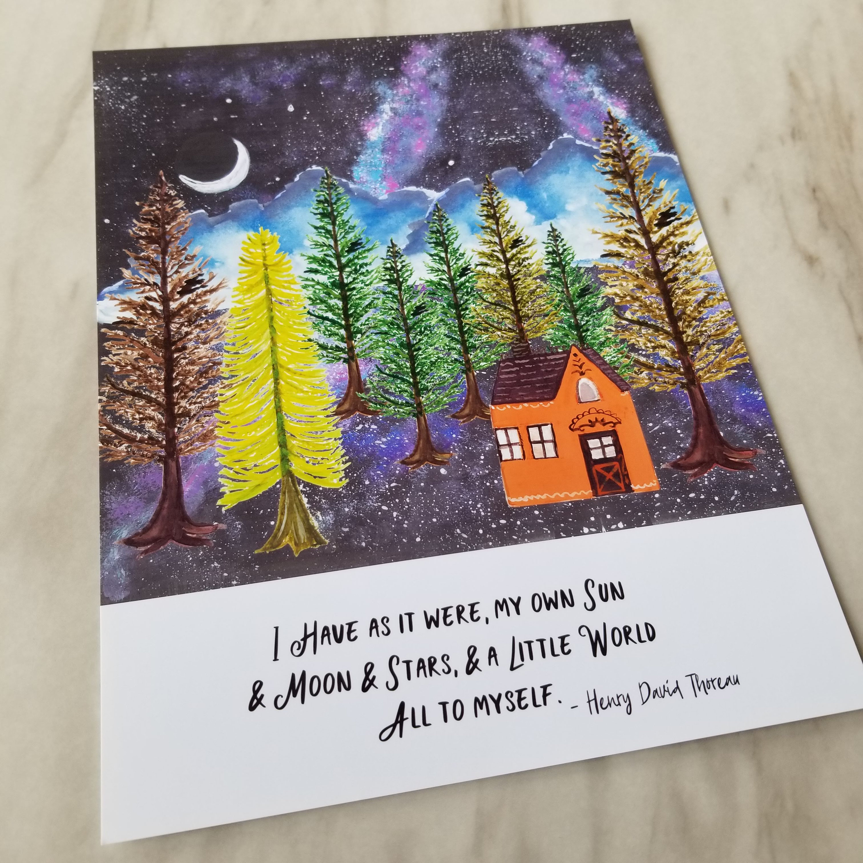 Henry David Thoreau Art Print Thoreau Quote Poster Woods - Etsy Canada