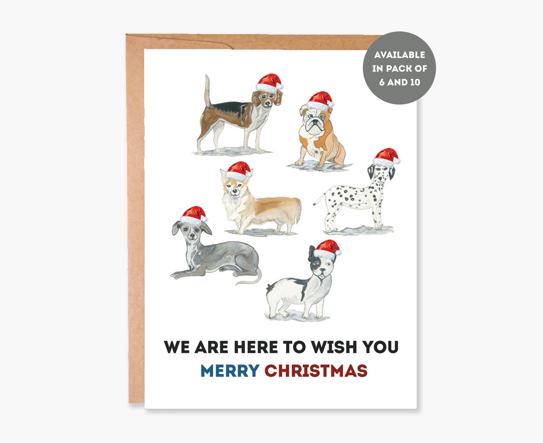 Dog Christmas Cards, Christmas Cards Pack, Dog Lovers Christmas Card ...