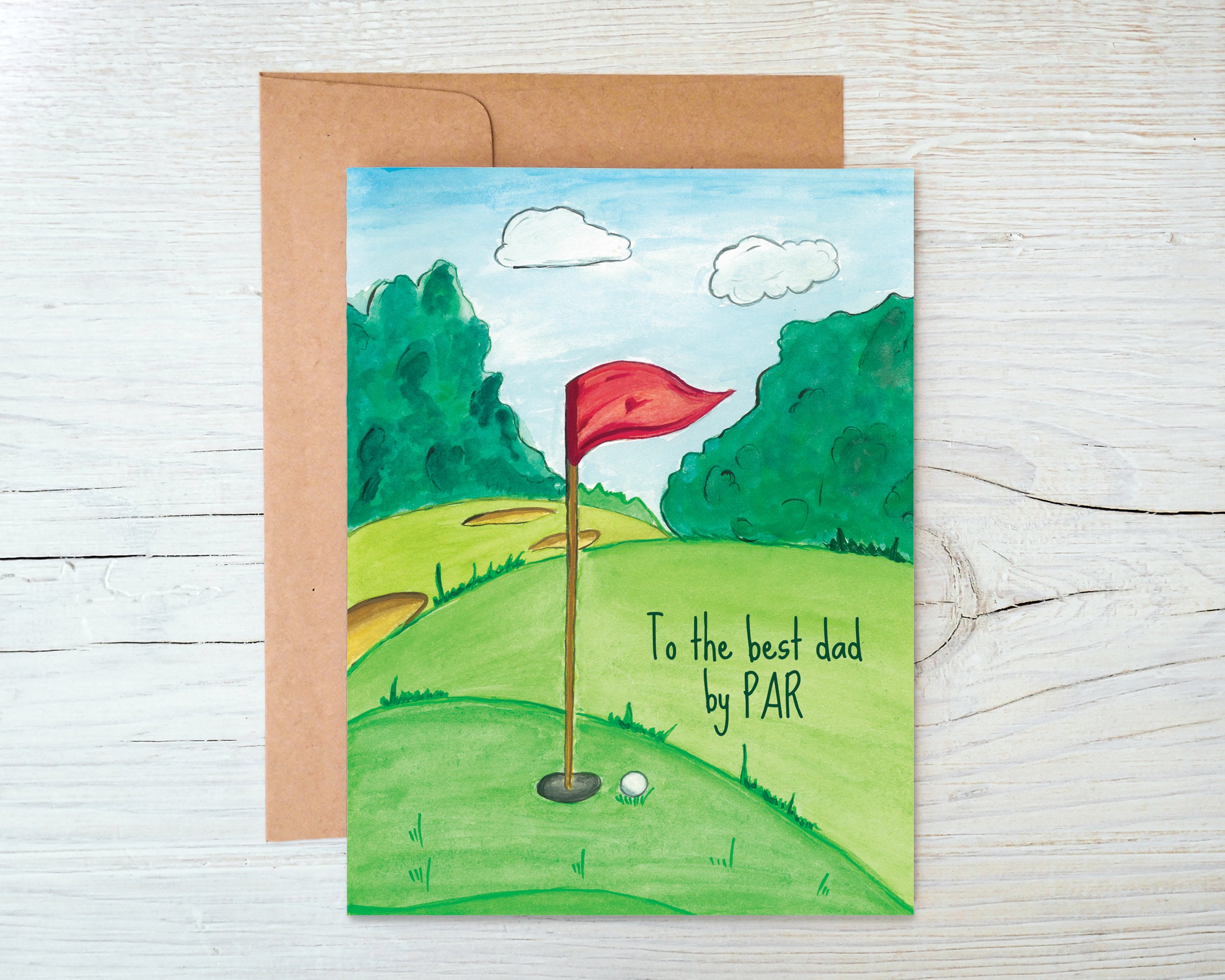 Golf Dad Card, Father's Day Card From Daughter, Dad Birthday Card ...