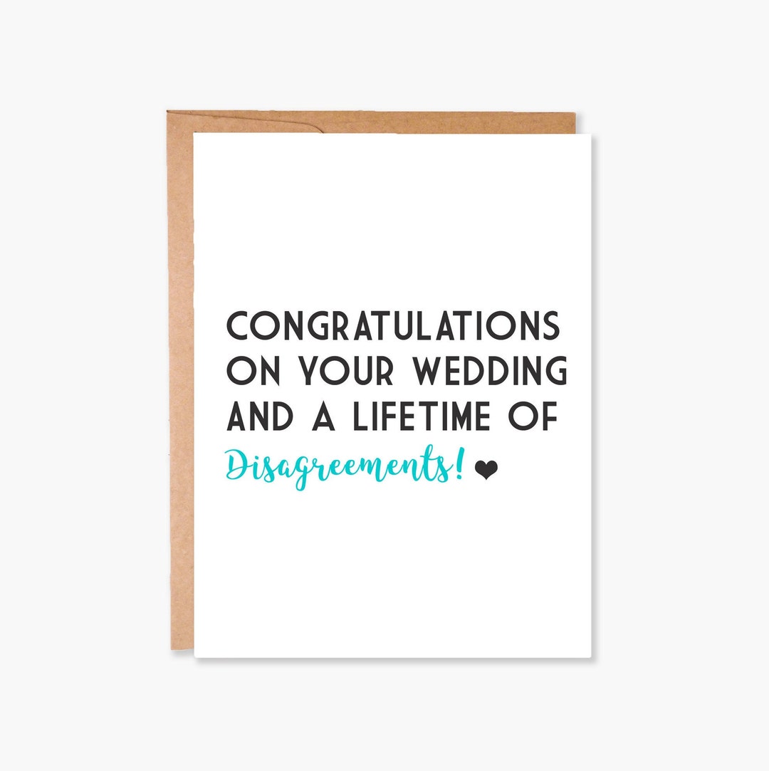 Funny Wedding Card, Cute Wedding Card, Funny Marriage Card, for Wedding ...