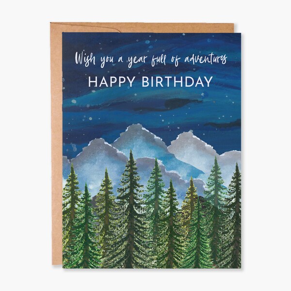 Hiking Birthday Card - Etsy