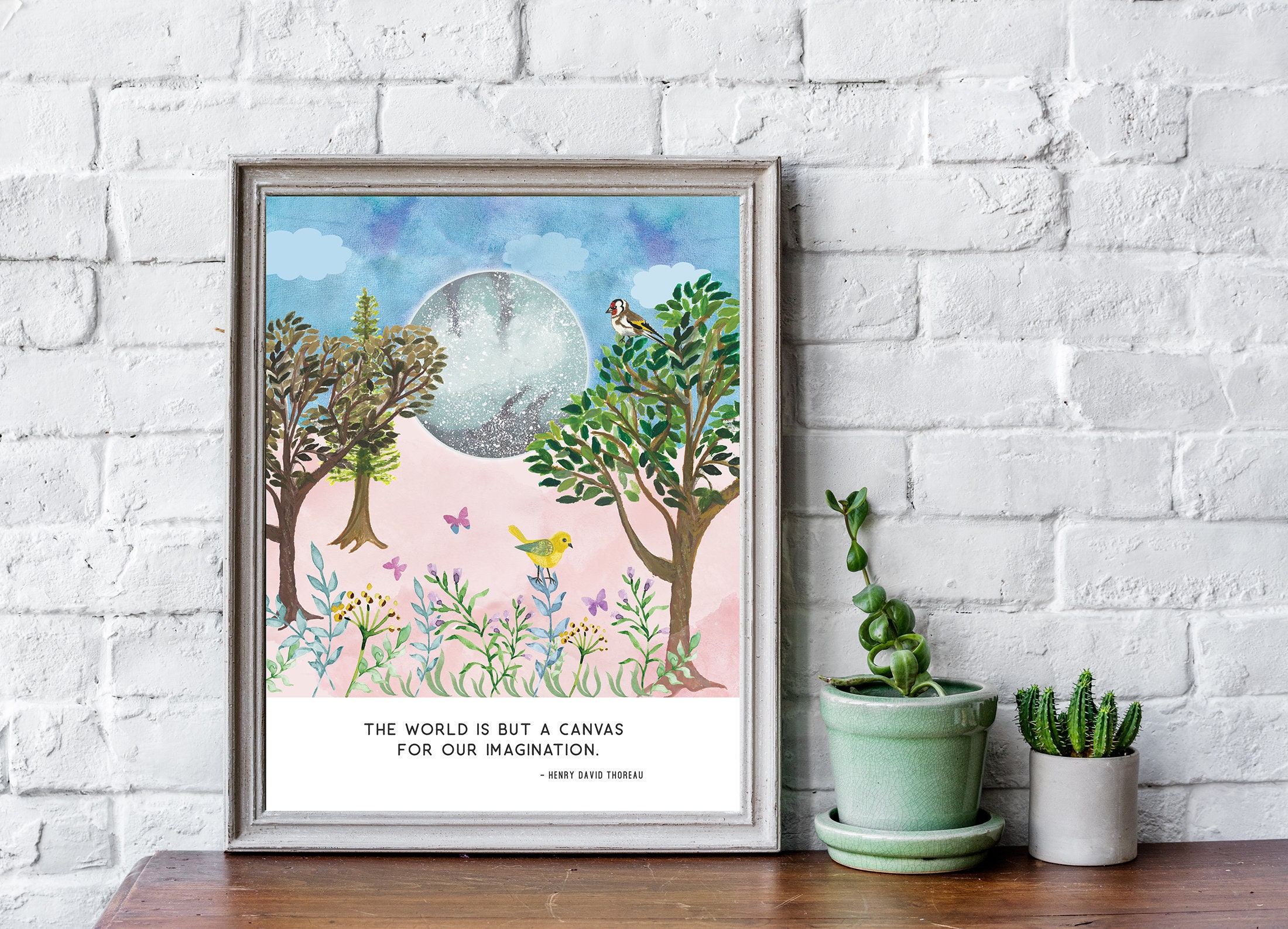 Henry David Thoreau Art Print, Nature Quote Print, Scenery Art Print ...