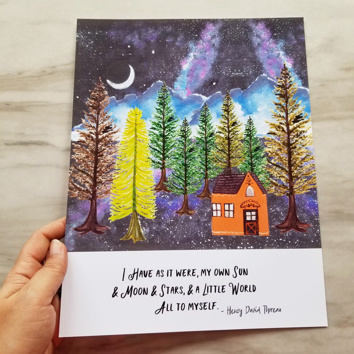 Henry David Thoreau Art Print Thoreau Quote Poster Woods - Etsy Canada