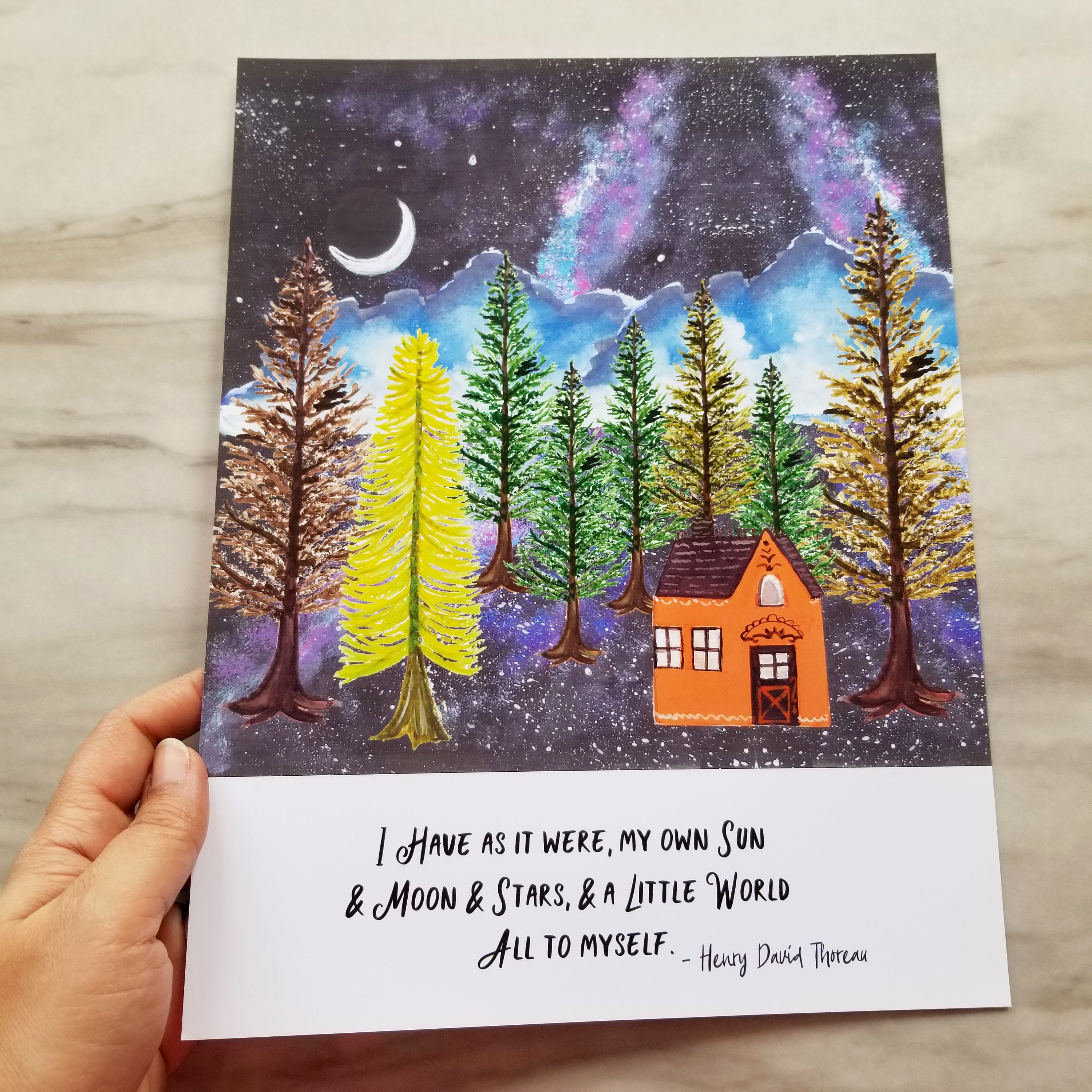 Henry David Thoreau Art Print Thoreau Quote Poster Woods - Etsy Canada