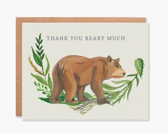 Woodland Thank You Cards Forest Friends Thank You Cards - Etsy