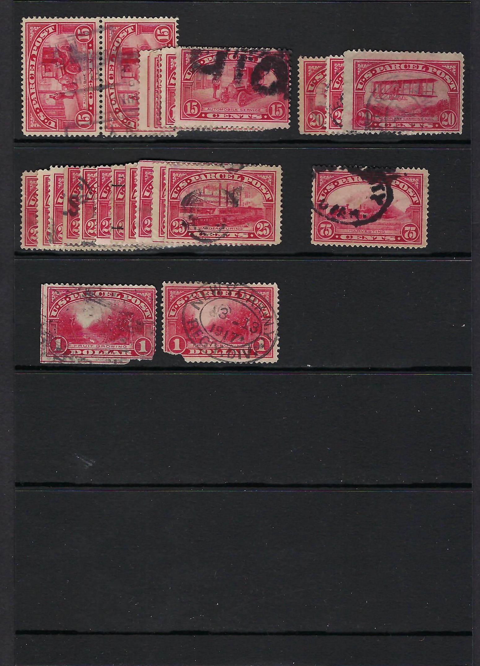 NNSTAMPS: HUGE U.S. Parcel Post and BOB Dealer Stock Stamp Collection ...
