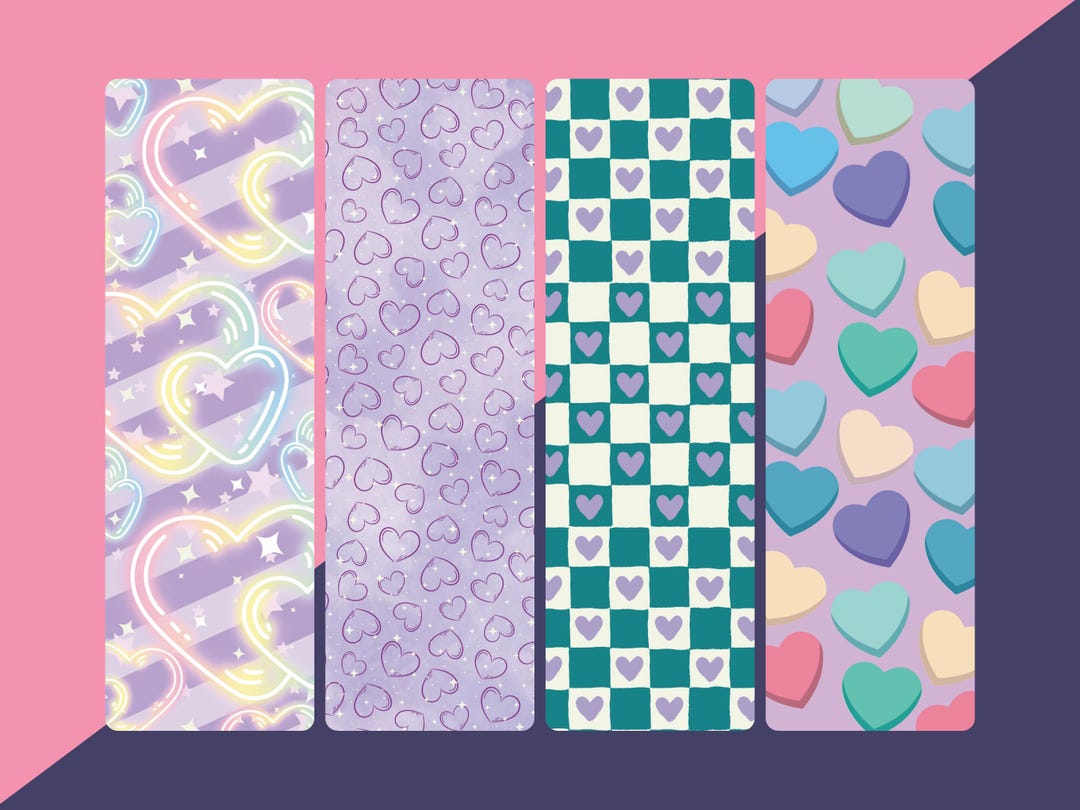 Pastel Love Bookmark | Valentine’s Day Bookmarks | Heart Bookmarks ...