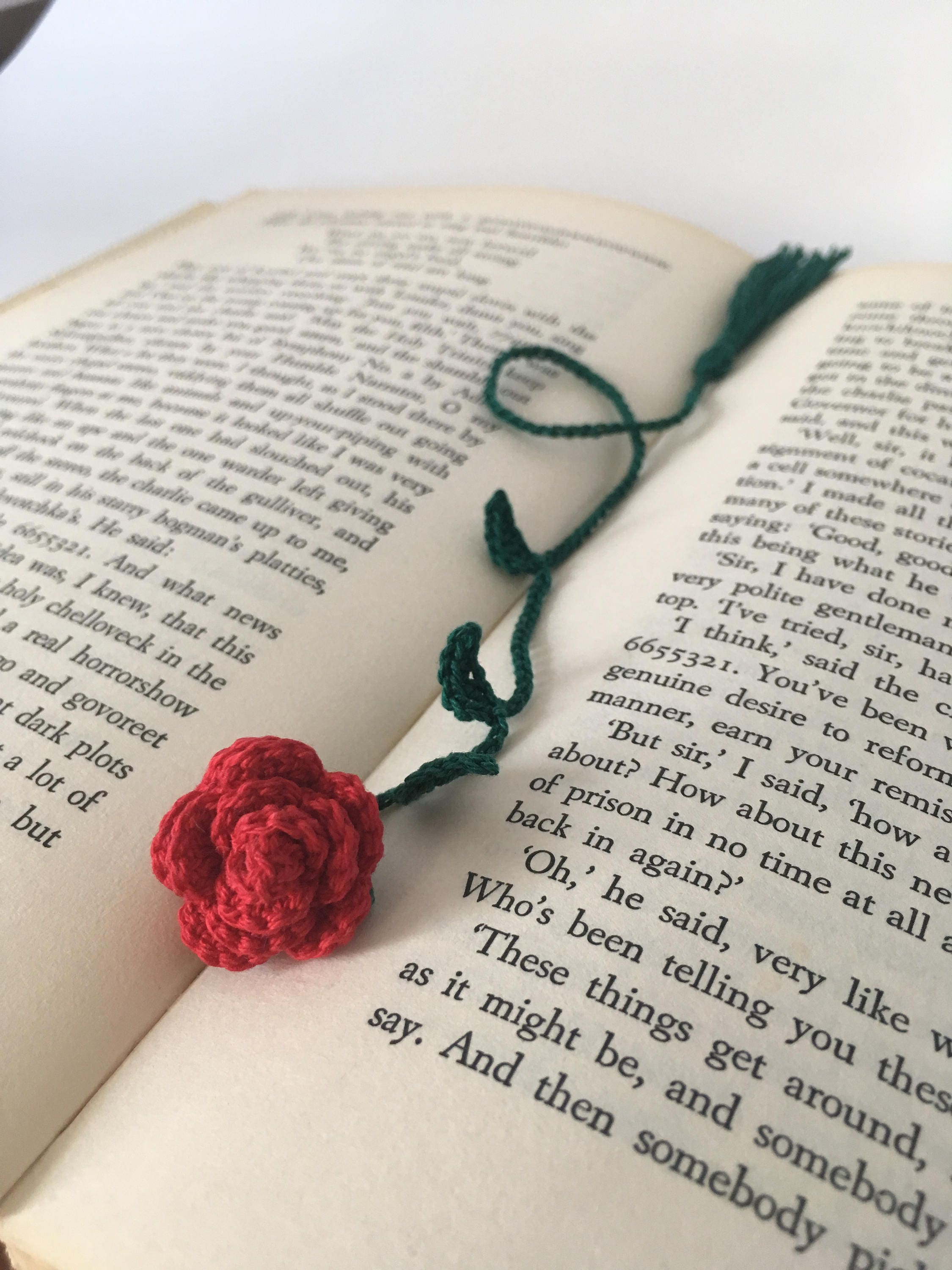 Crochet Rose Bookmark | Etsy Canada