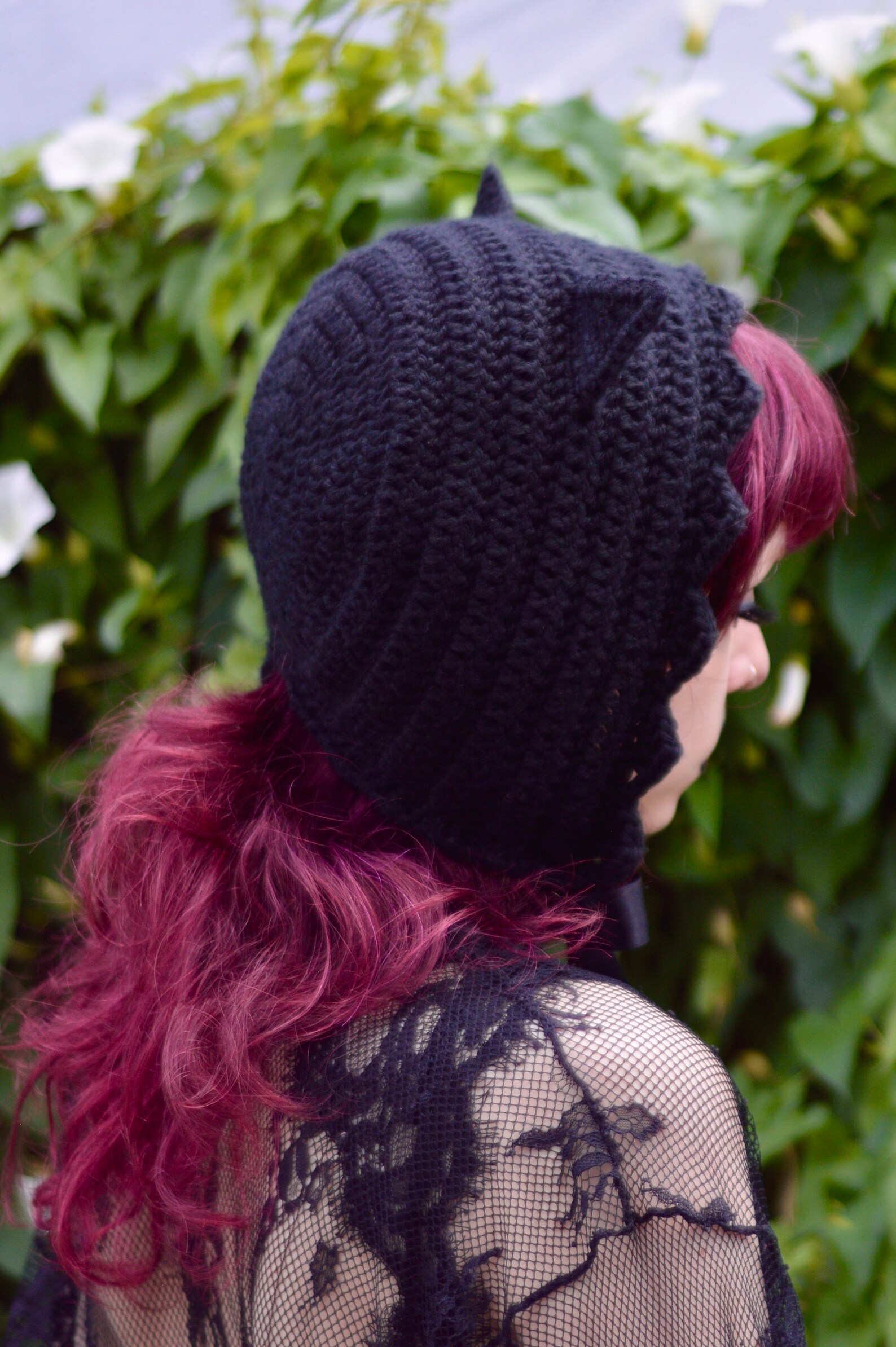Crochet Black Cat Bonnet Hat - Etsy Canada
