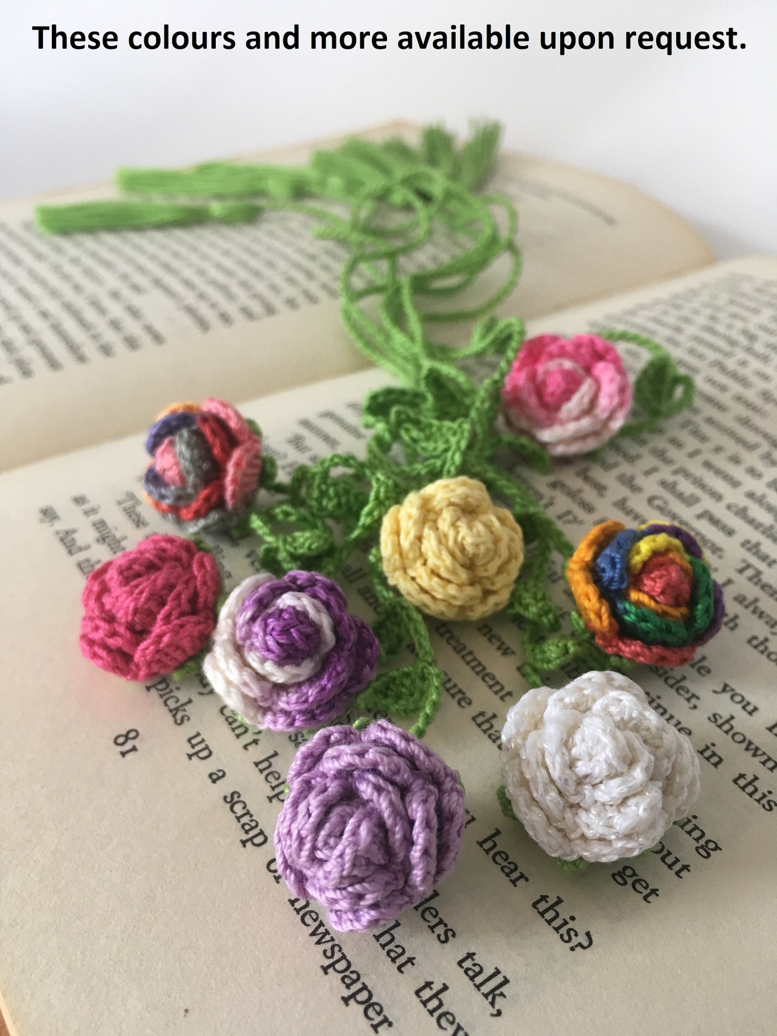 Crochet Rose Bookmark - Etsy