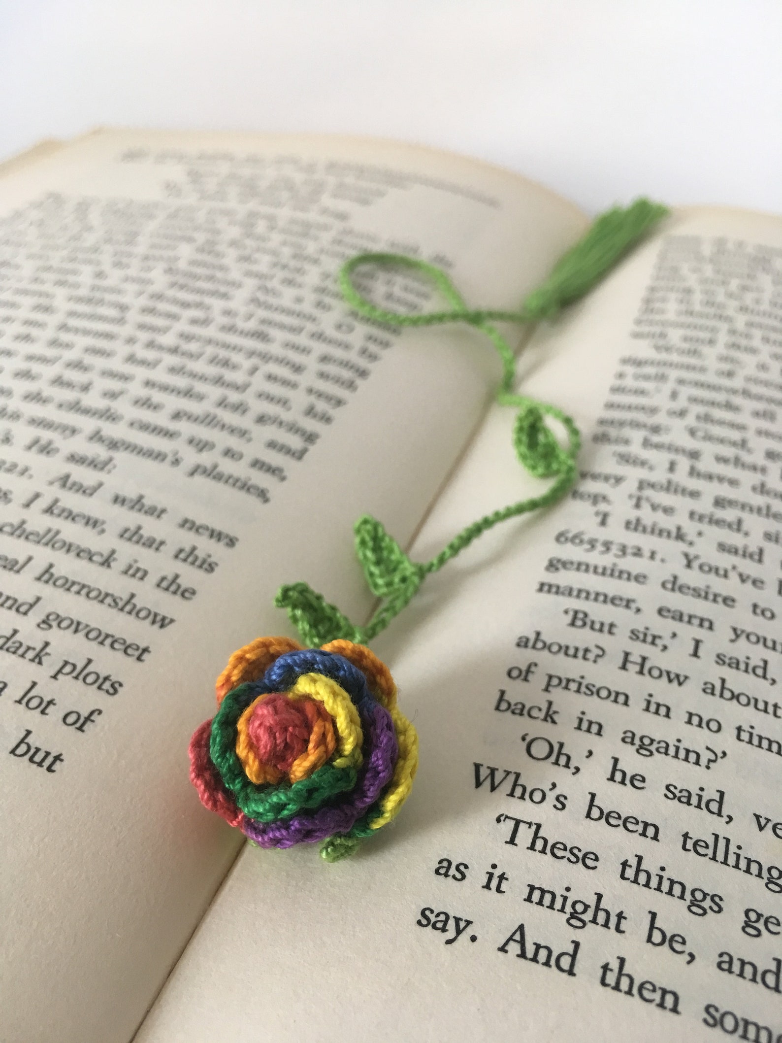 Crochet Rose Bookmark - Etsy