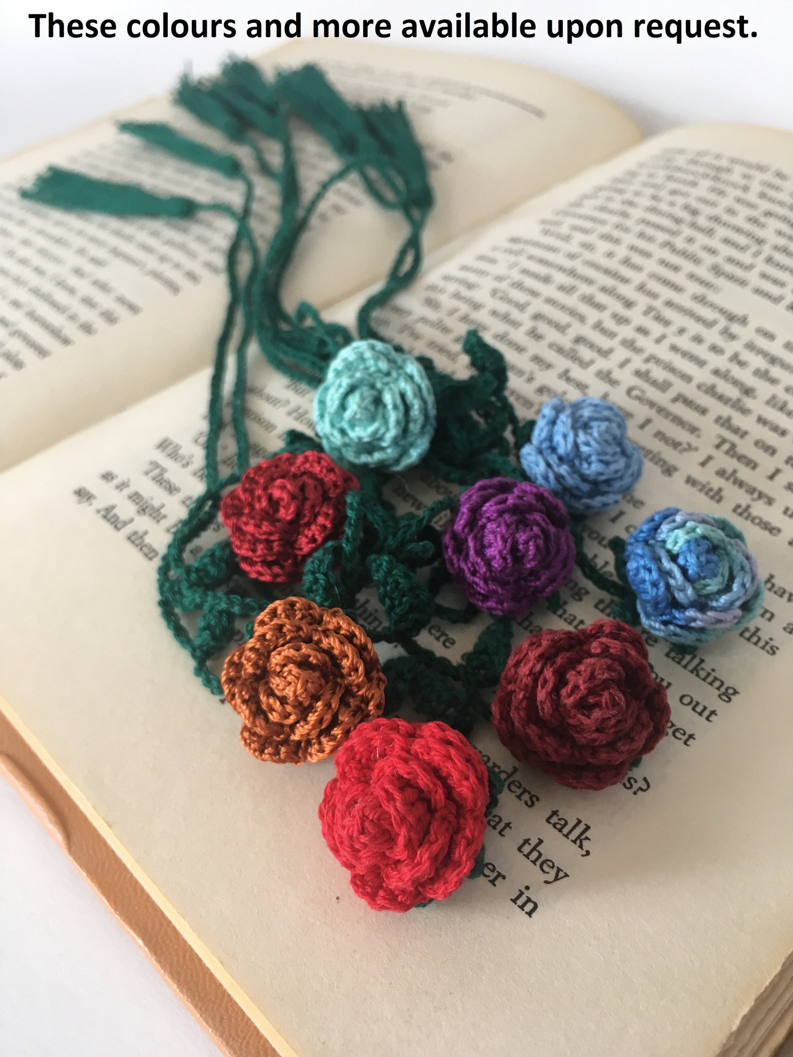 Crochet Rose Bookmark - Etsy