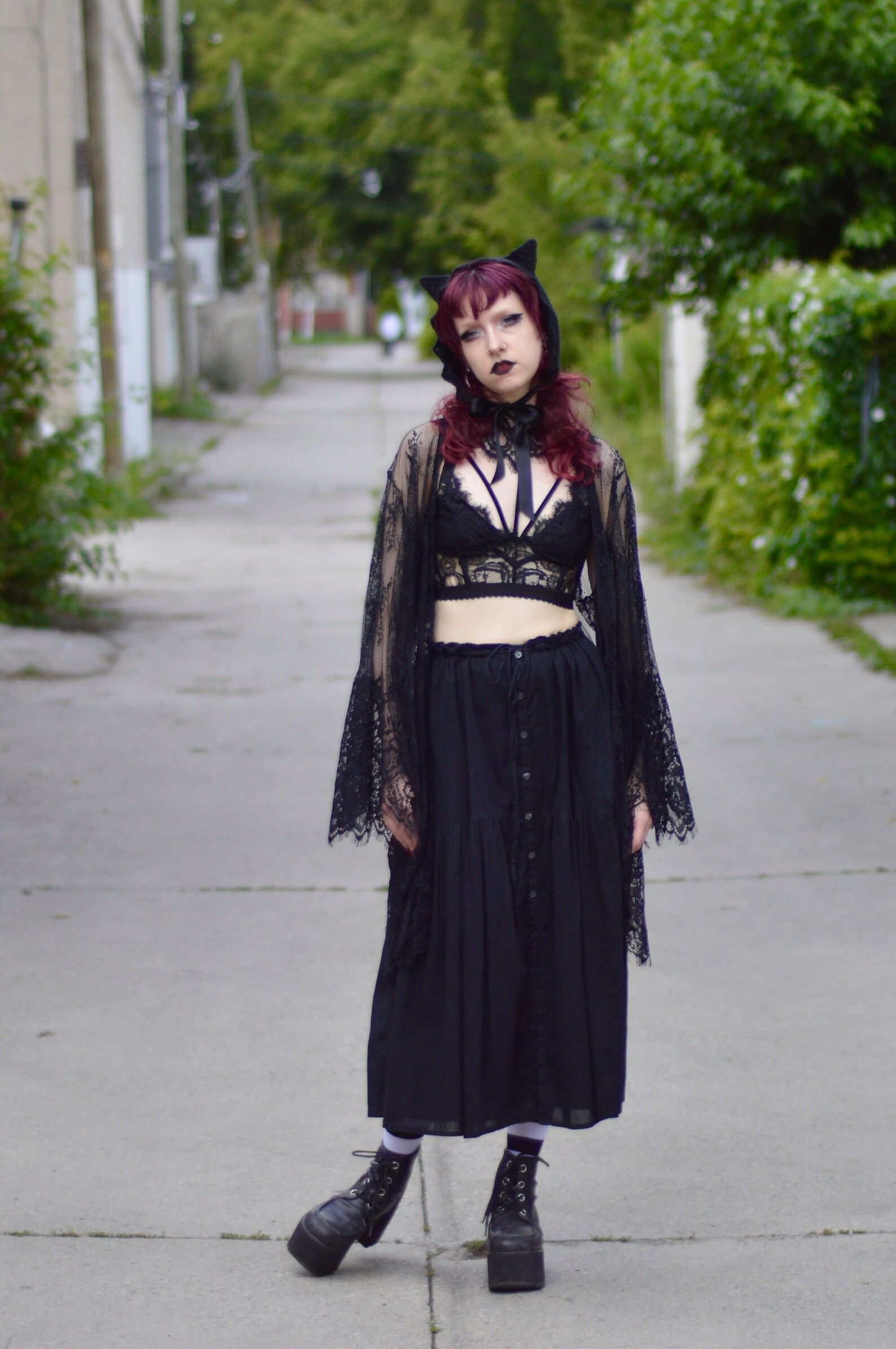 Crochet Black Cat Bonnet Hat - Etsy Canada