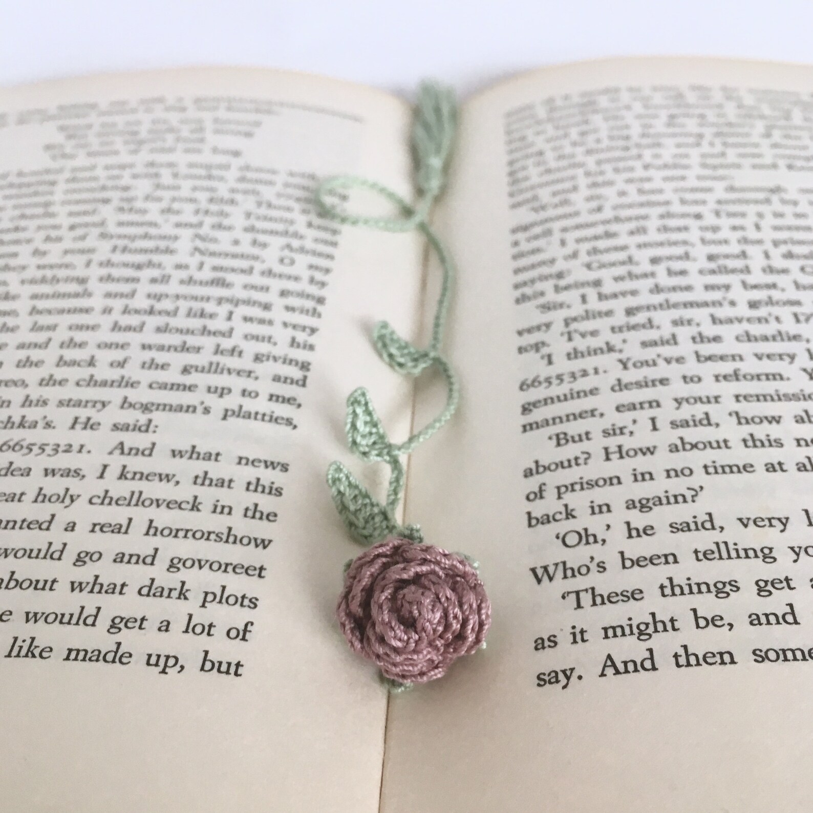 Crochet Rose Bookmark - Etsy