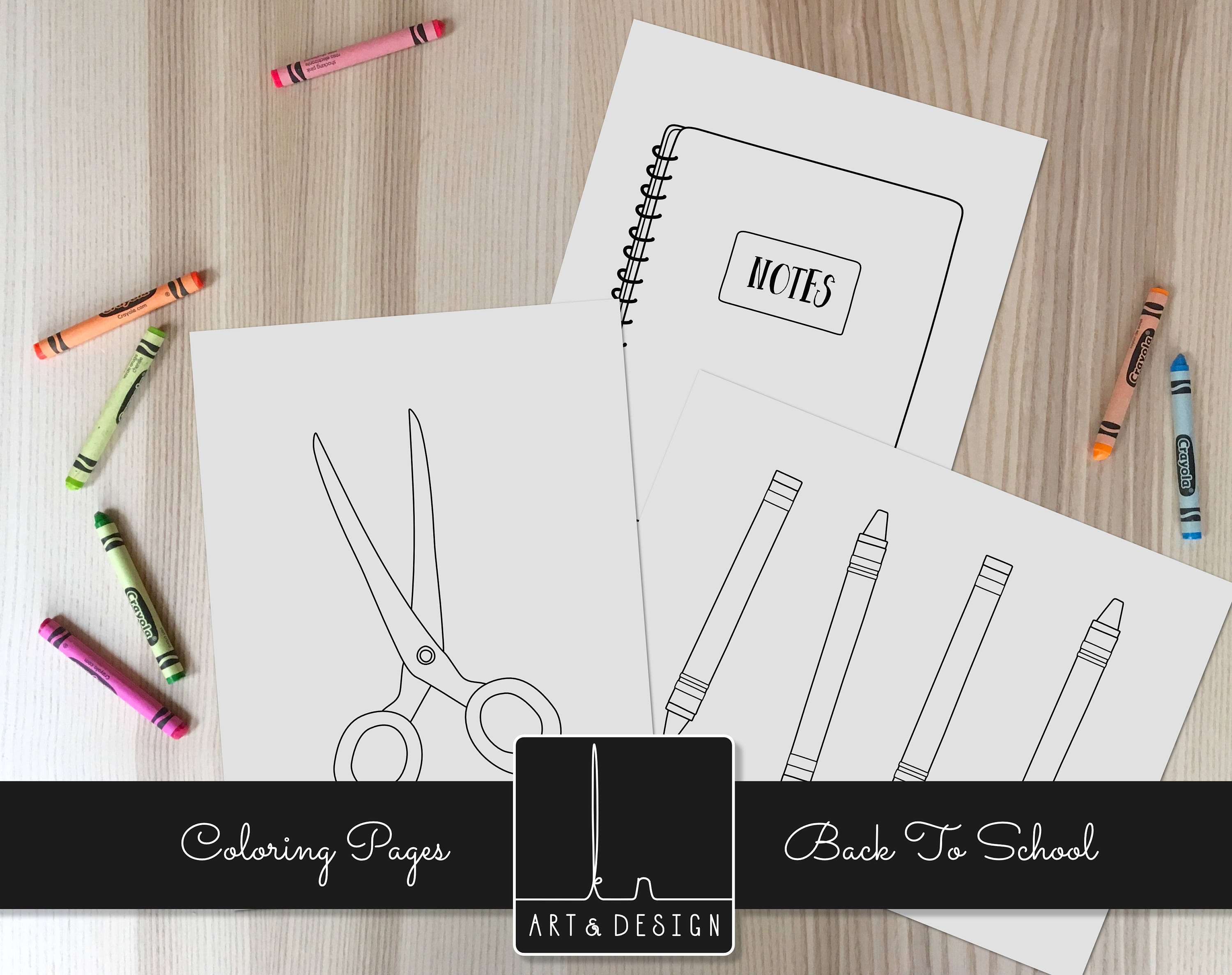 Notebook Paper Coloring Page