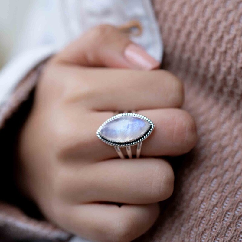 Moonstone Ring - Etsy