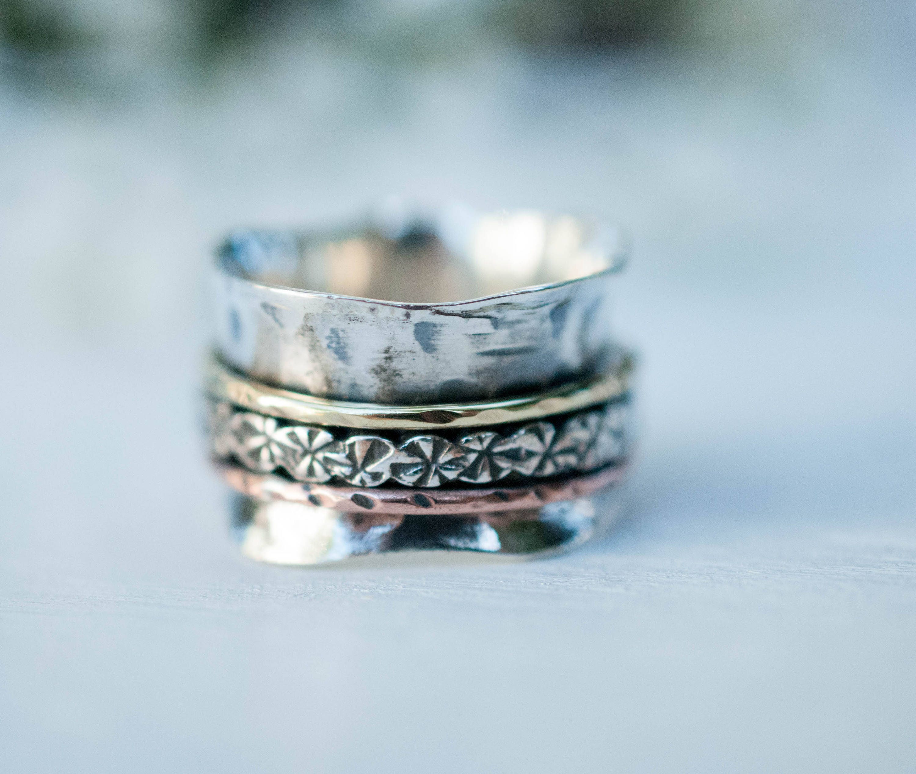 Meditation Ring Spinner Ring Spinning Yoga Anxiety | Etsy