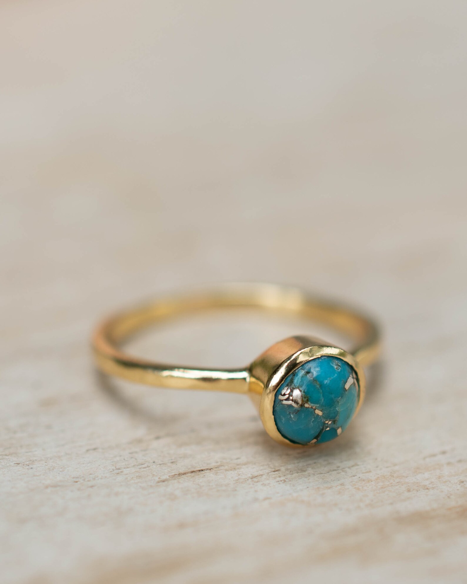 Copper Turquoise Ring ~ Gemstone ~ Natural ~ 18k Gold Plated ~ Jewelry ...