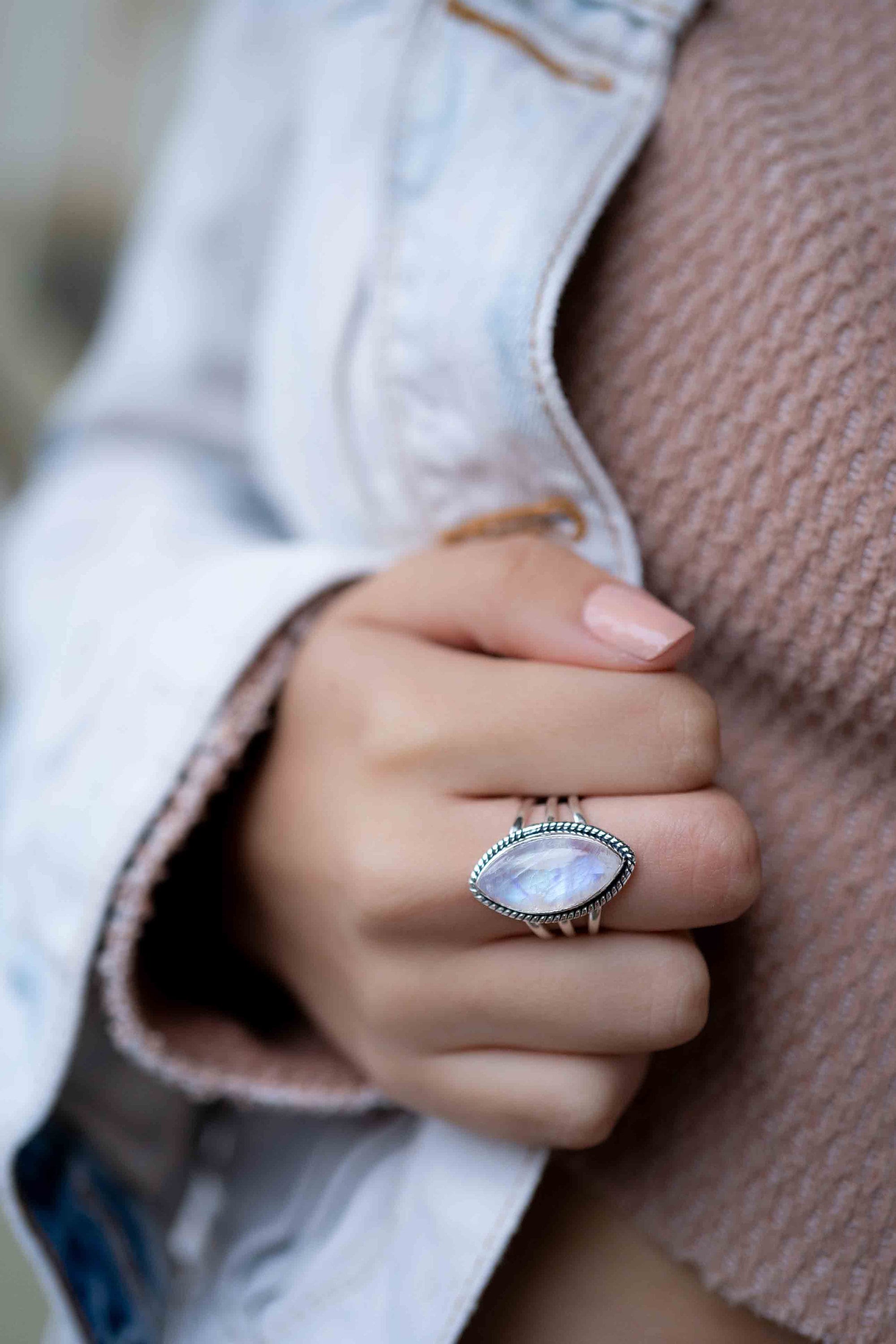 Moonstone Ring Sterling Silver 925 Handmade Gemstone - Etsy