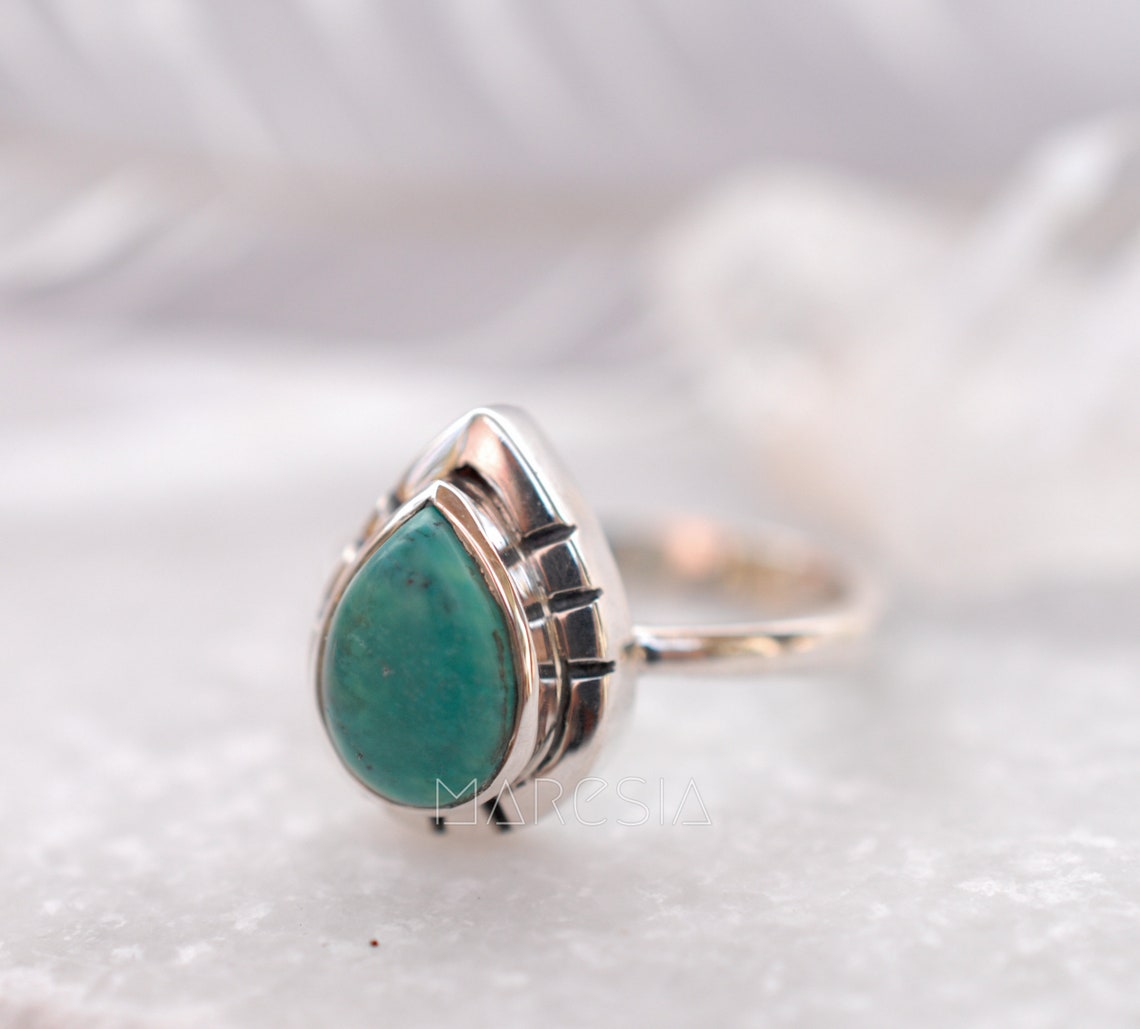 Turquoise Ring Sterling Silver 925 Handmade Everyday - Etsy
