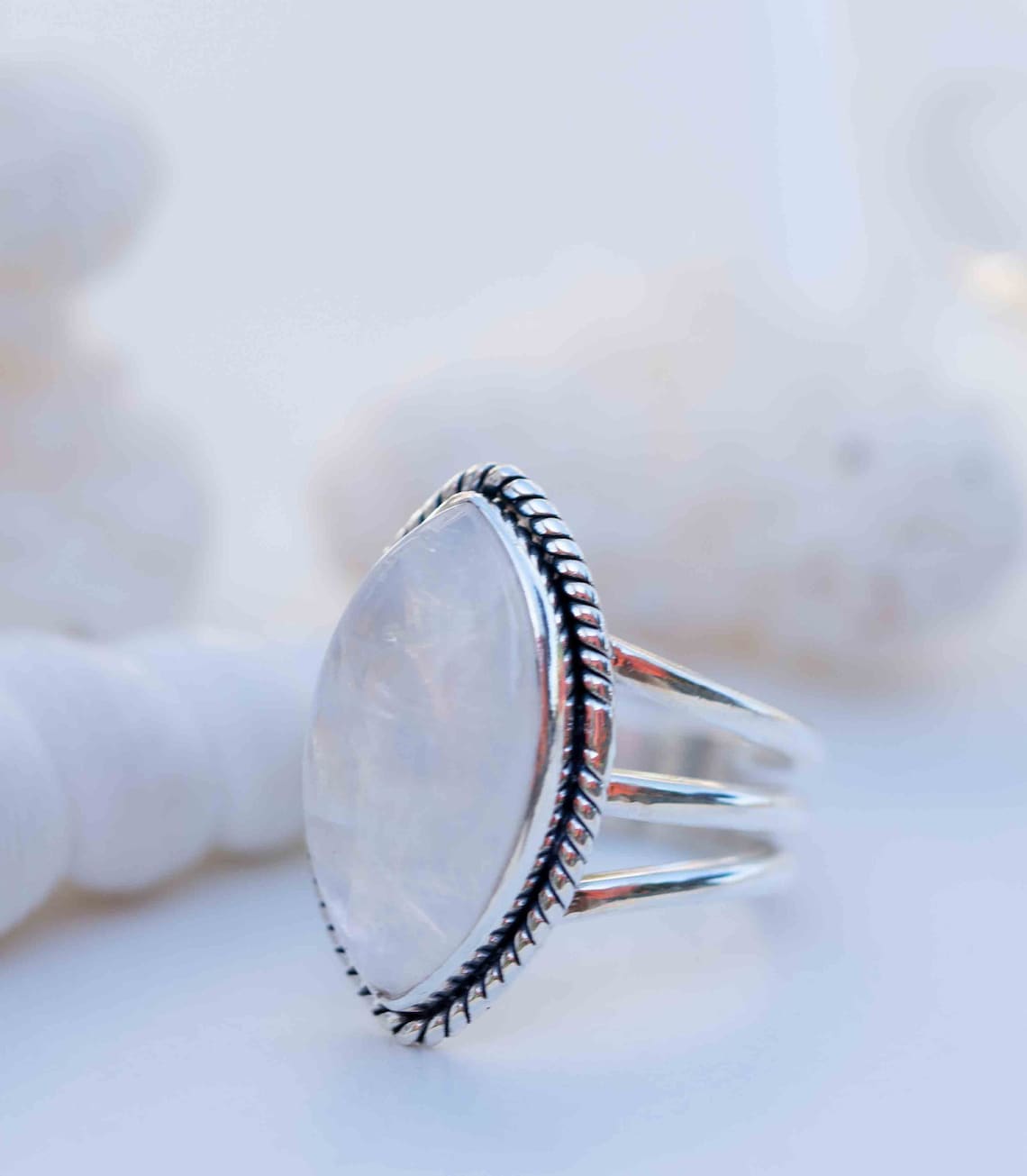 Moonstone Ring Sterling Silver 925 Handmade Gemstone - Etsy