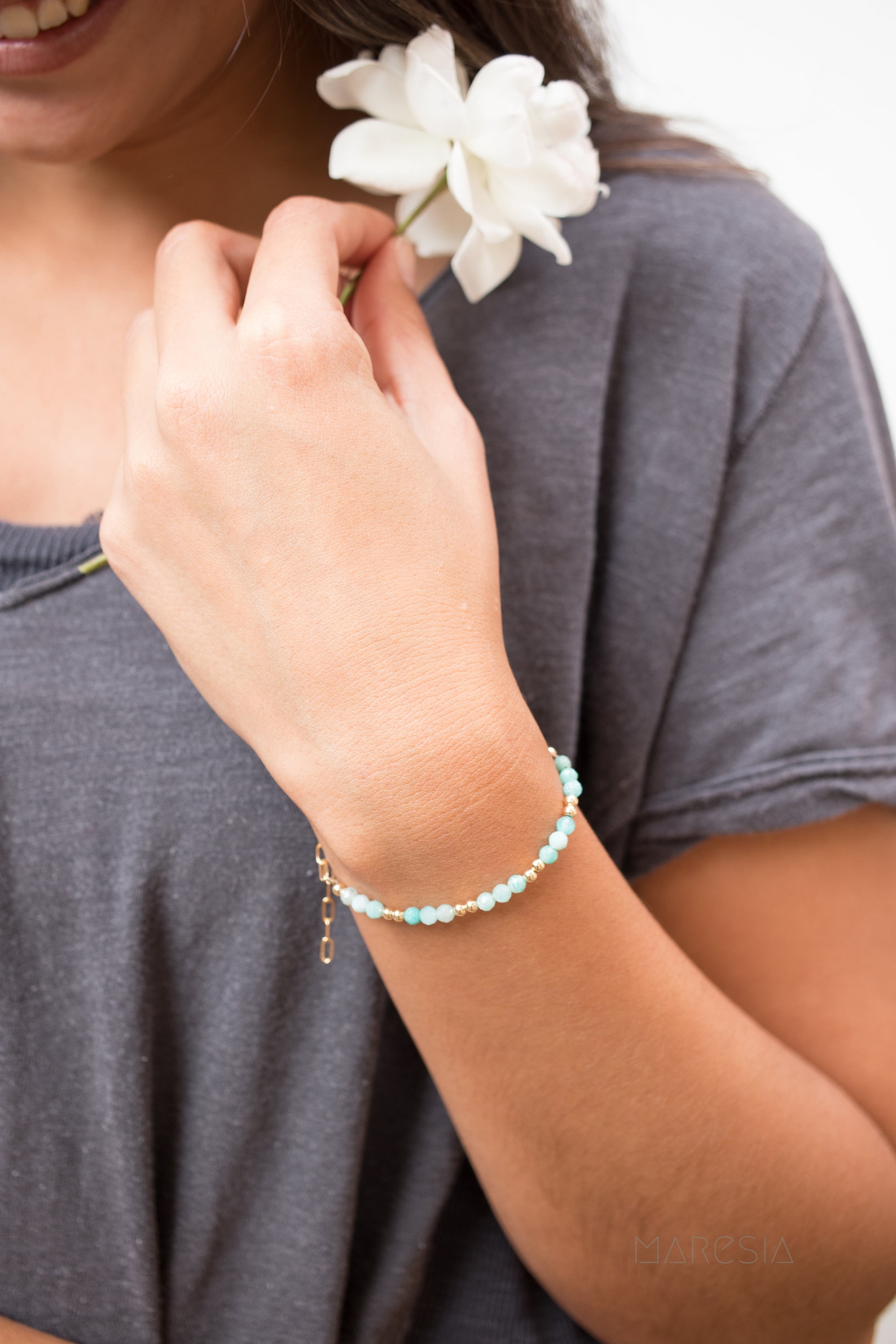Amazonite Bracelet ~ Gold Filled or Sterling Silver 925 ~ Handmade ...