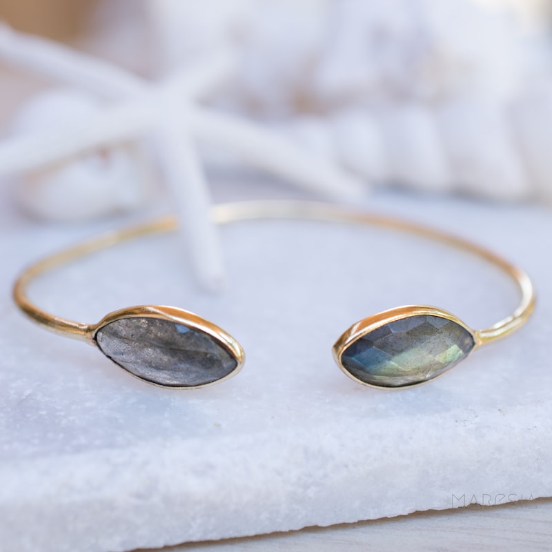 Labradorite Cuff Bracelet - Etsy