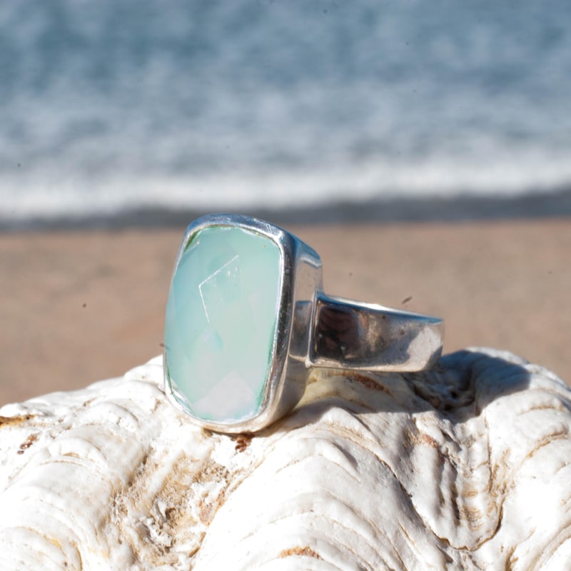 Chalcedony Ring - Etsy