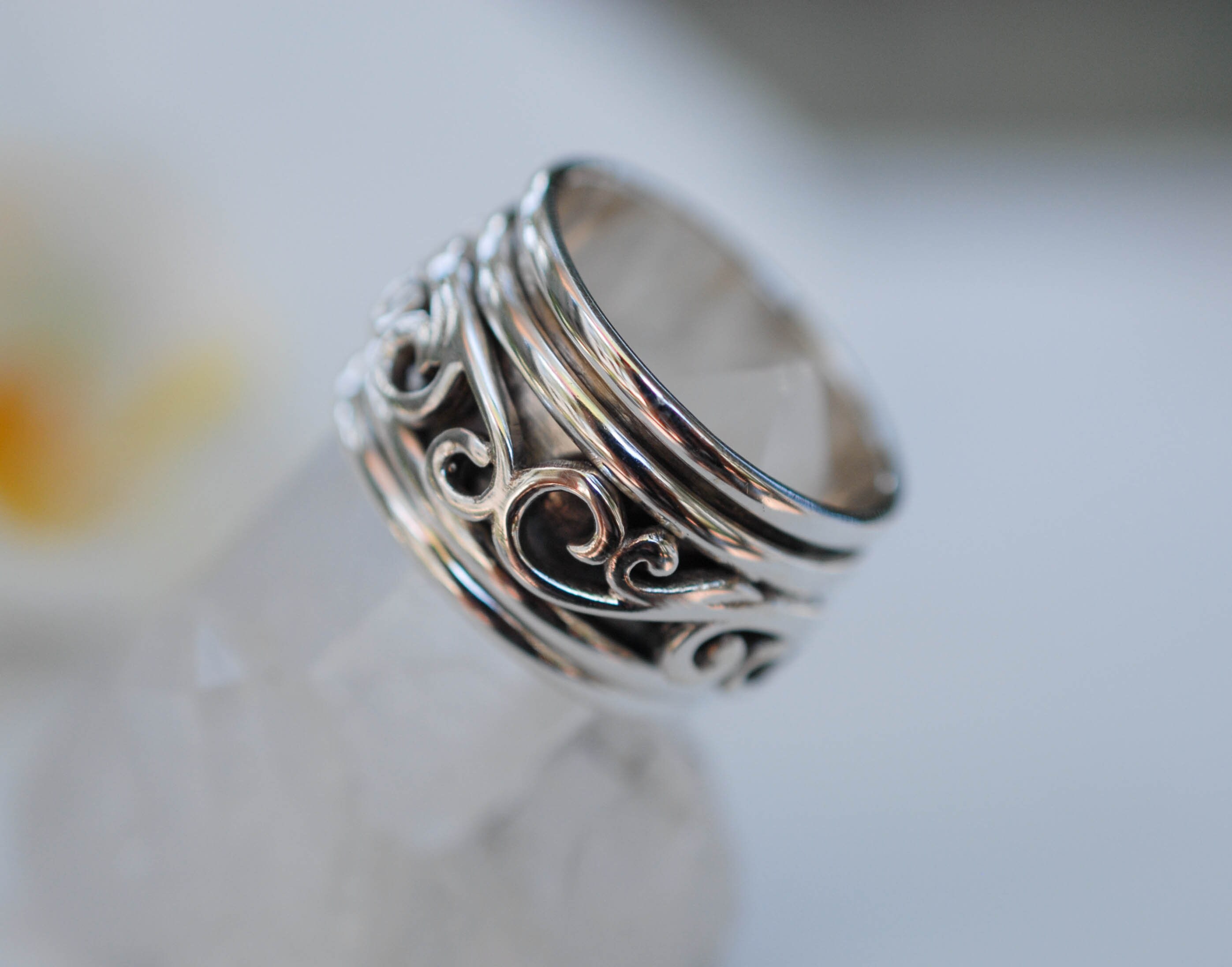Unisex Spinner Ring Thumb Ring spinning spinmeditation - Etsy