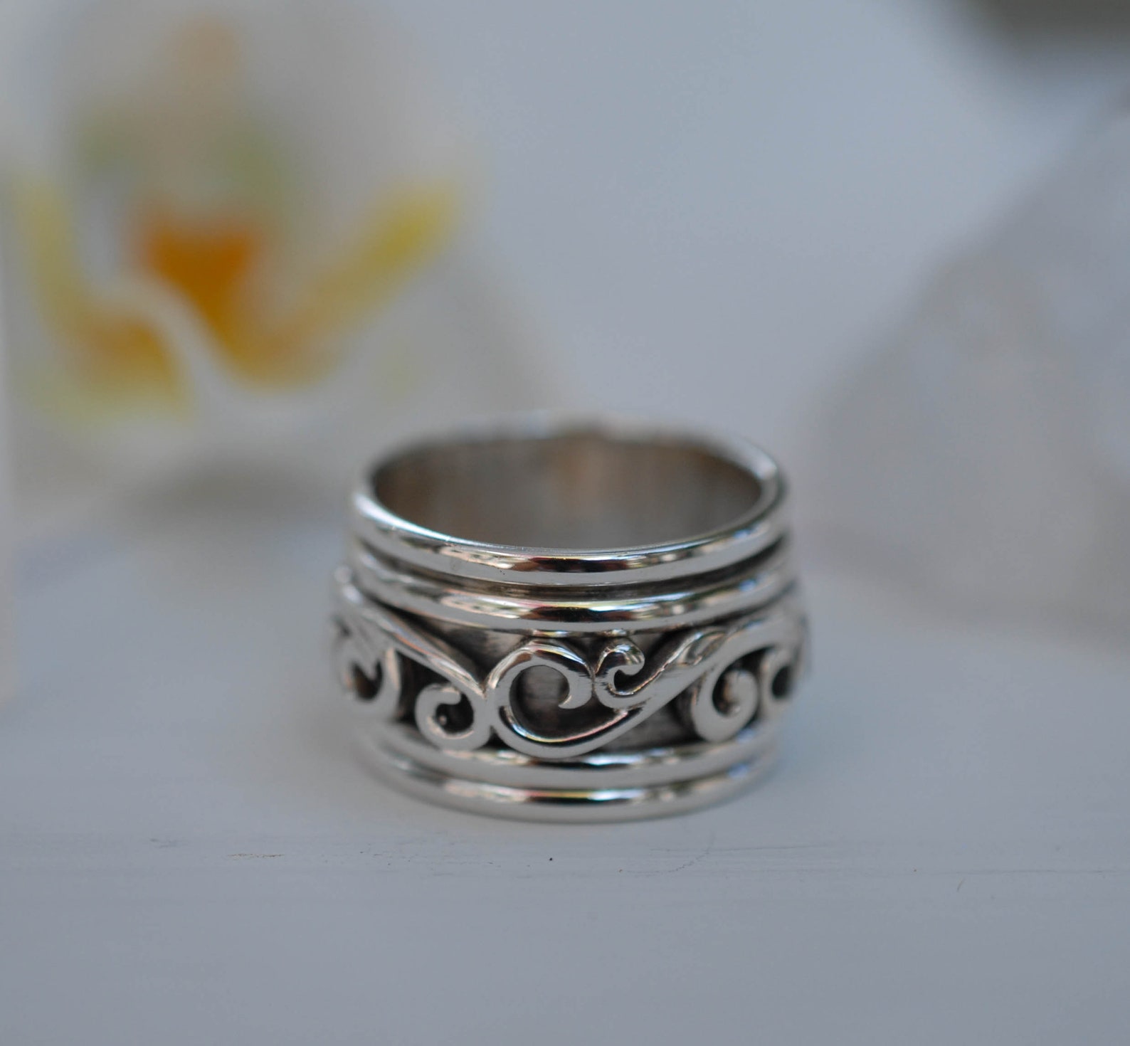 Unisex Spinner Ring Thumb Ring spinning spinmeditation - Etsy